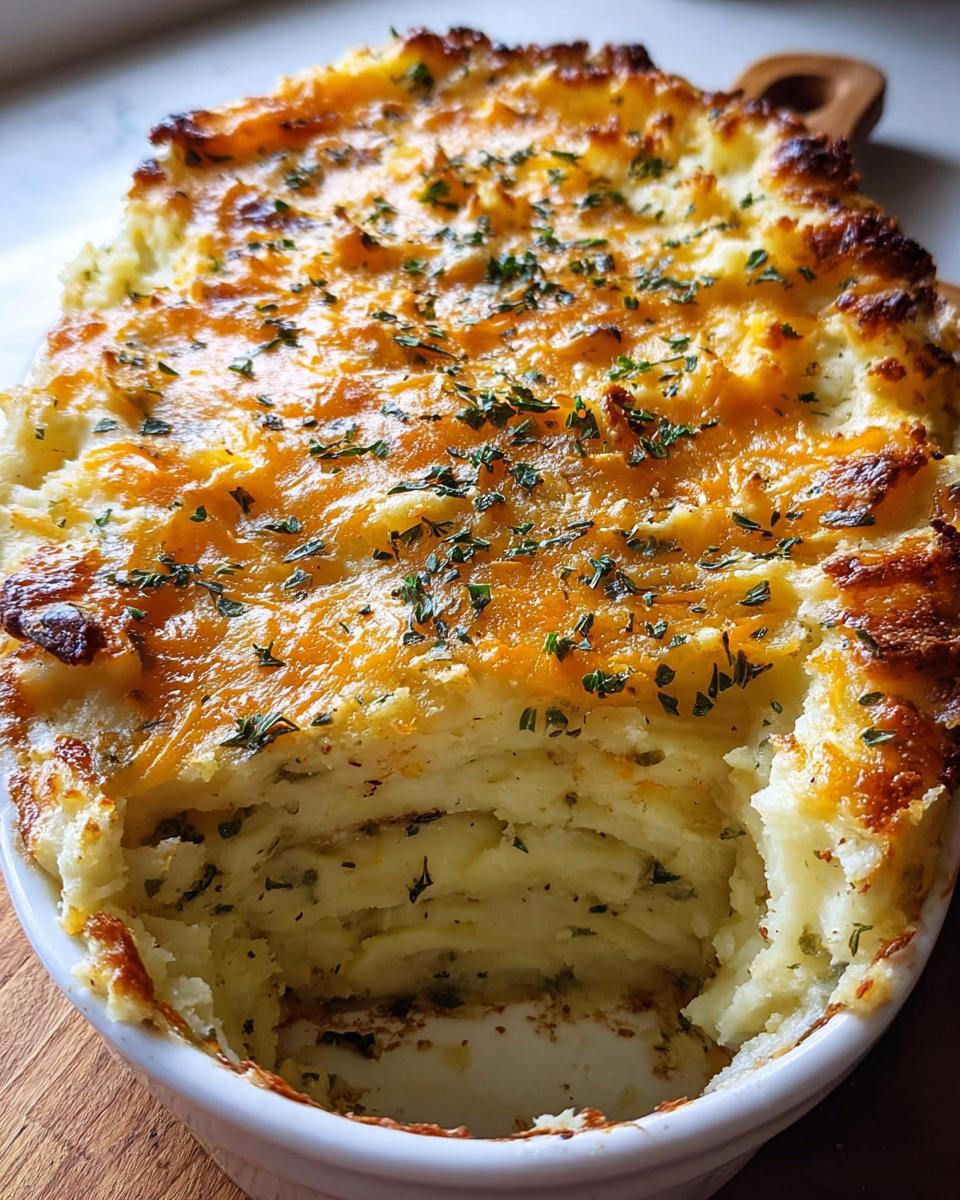 Irresistible Brown Butter and Herb Mashed Potato Bake Bliss - Sanji Cuisine