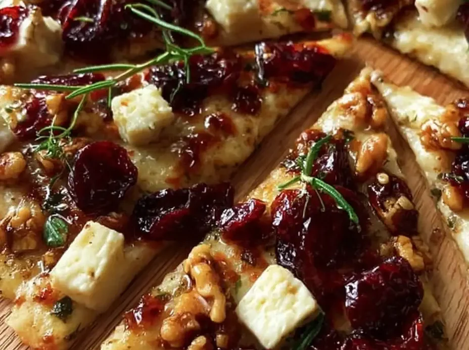 Brie Flatbread Recipe with Cranberries & Walnuts | Quick & Easy