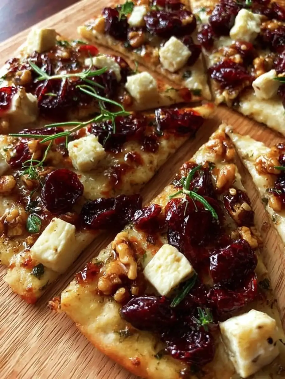 Brie Flatbread Recipe with Cranberries & Walnuts | Quick & Easy