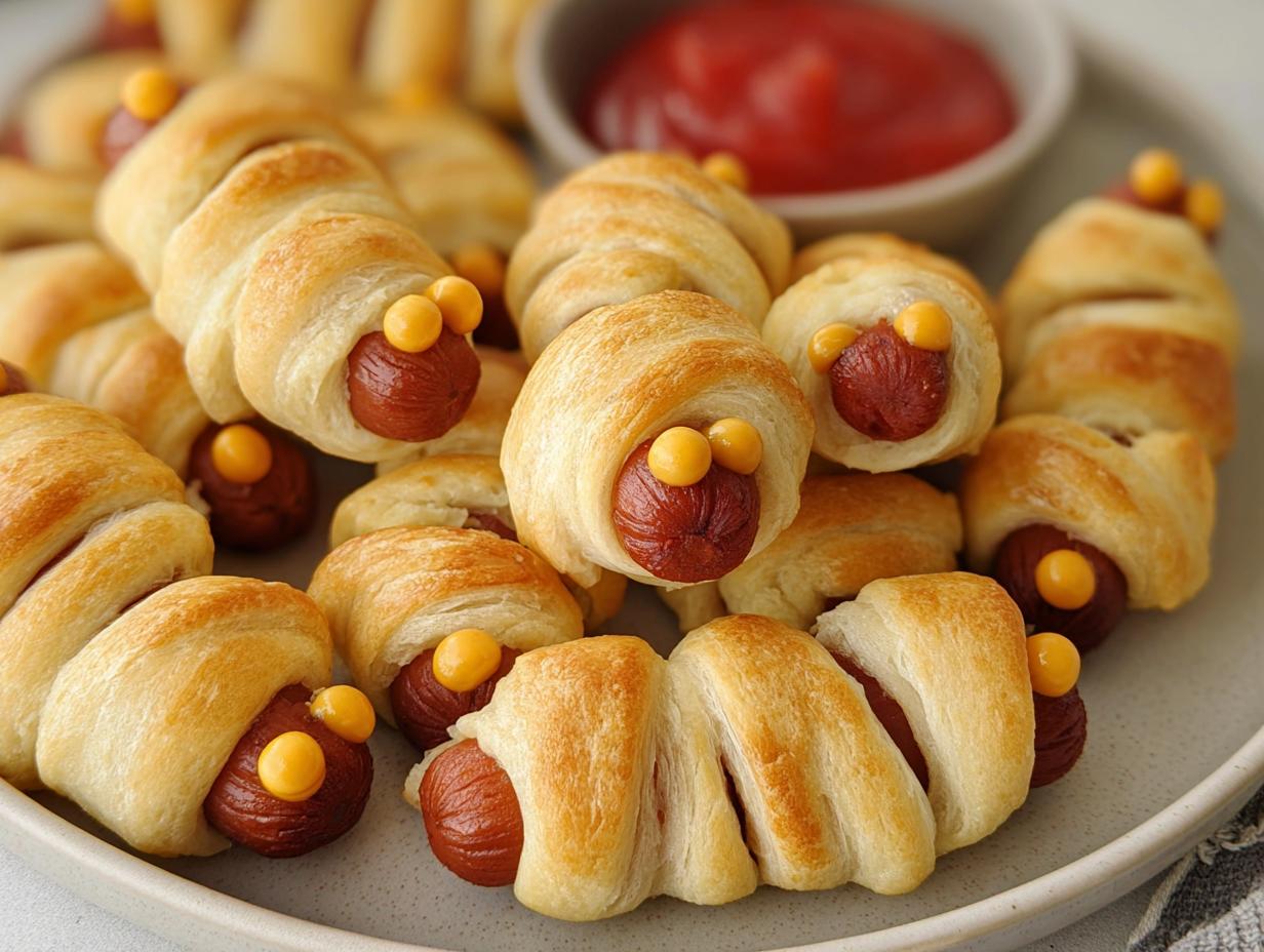 Mini Cocktail Mummy Dogs (Perfect for Dips!) for Spooky Fun - Sanji Cuisine