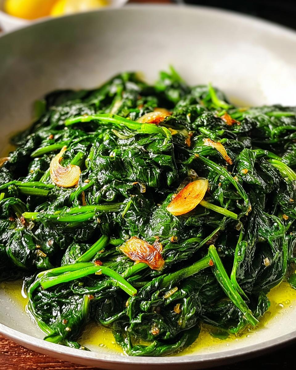 Irresistible Sautéed Garlic Spinach Recipe in Minutes Awaits - Sanji ...