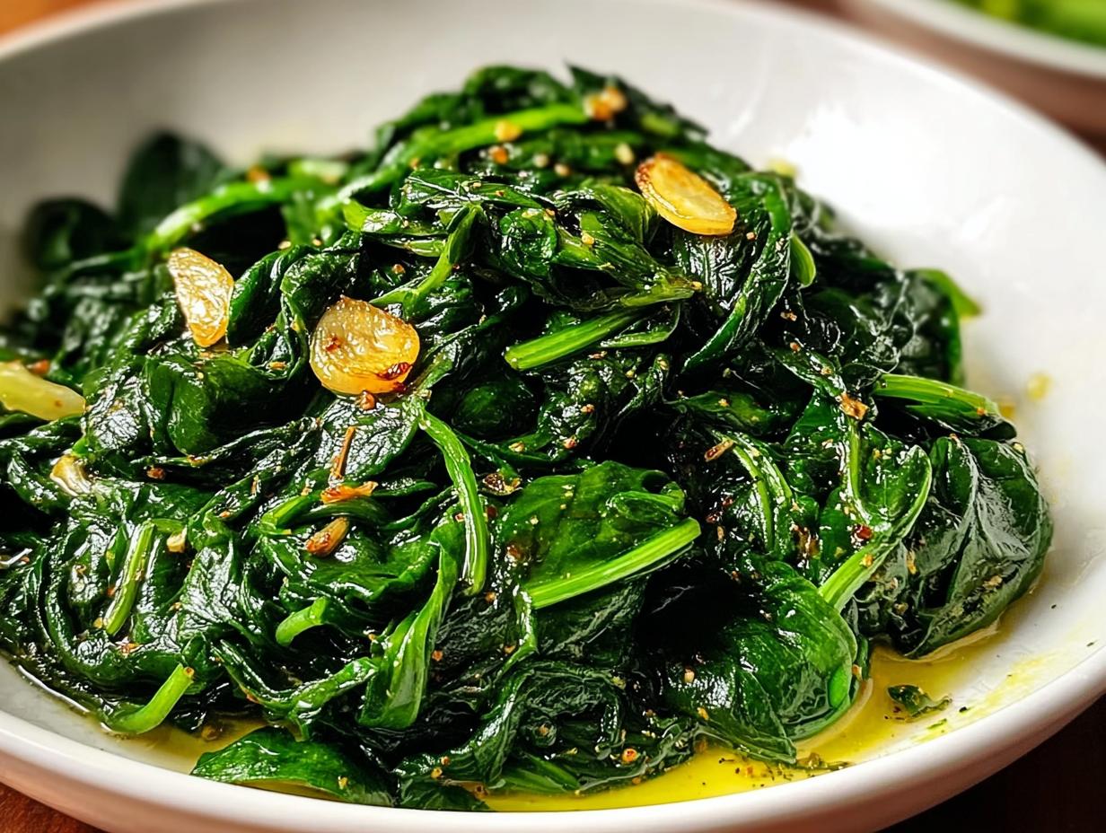Irresistible Sautéed Garlic Spinach Recipe in Minutes Awaits - Sanji ...