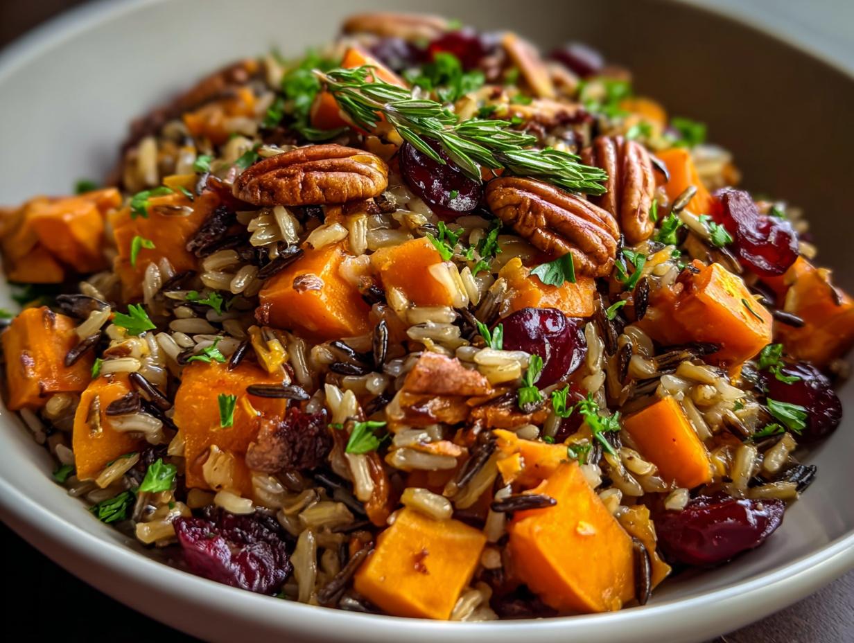 Wild Rice Pilaf with Sweet Potatoes & Cranberries Bliss - Sanji Cuisine