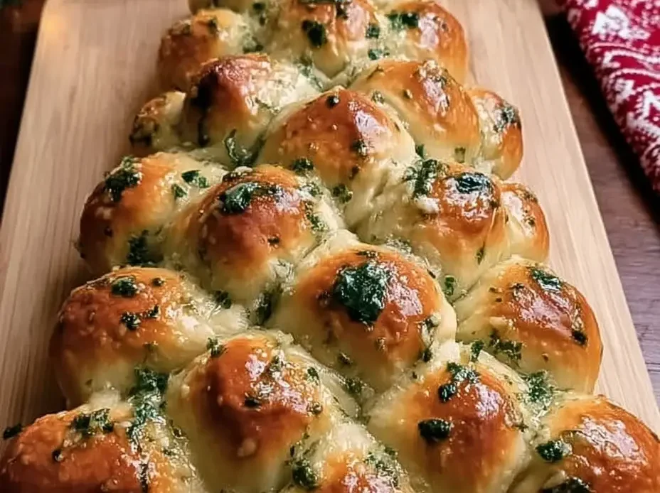 Cheesy Pull-Apart Christmas Tree Bread Recipe