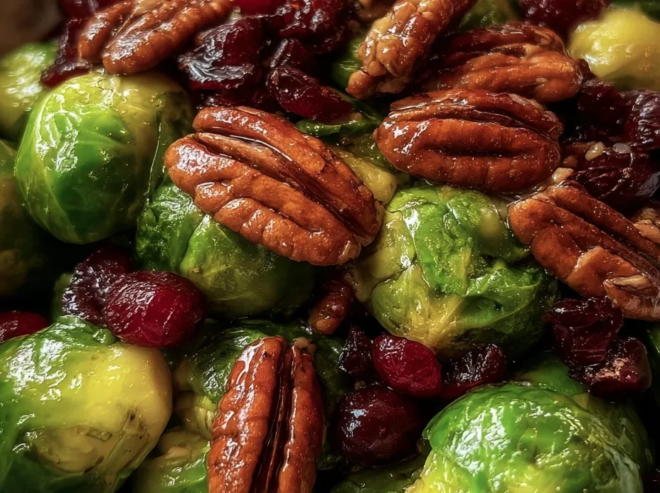 Cranberry Pecan Brussels Sprouts (Easy Roasted Recipe)