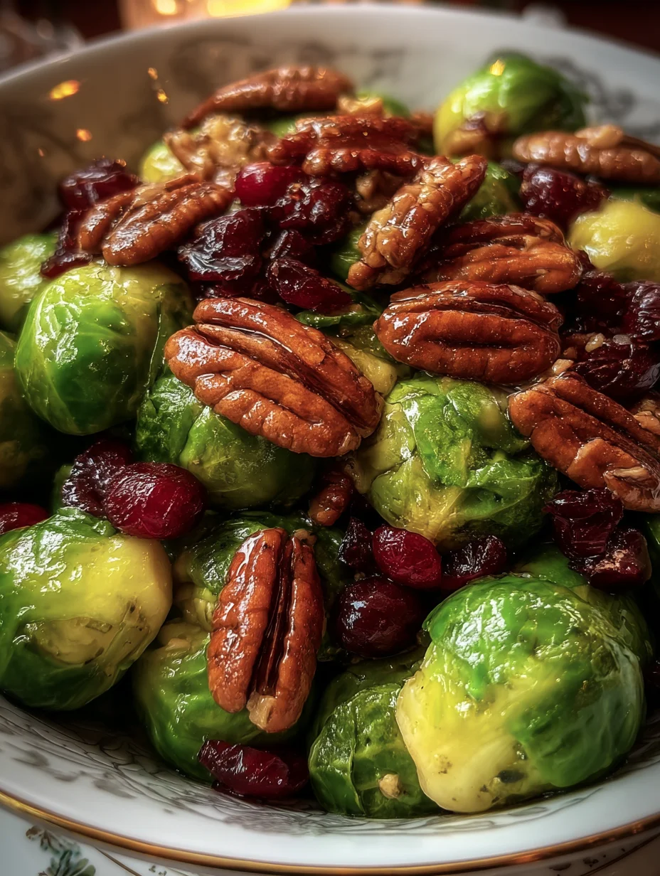 Cranberry Pecan Brussels Sprouts (Easy Roasted Recipe)