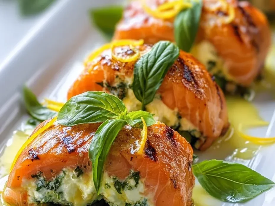 Lemon Basil Salmon Rolls – Fresh, Creamy & Elegant Dinner