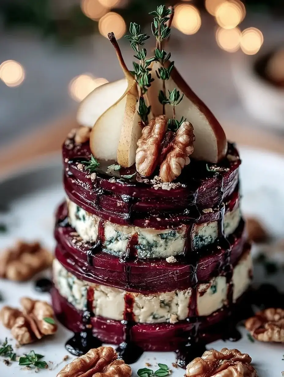 Roasted Beet Blue Cheese Towers – Elegant Appetizer Recipe