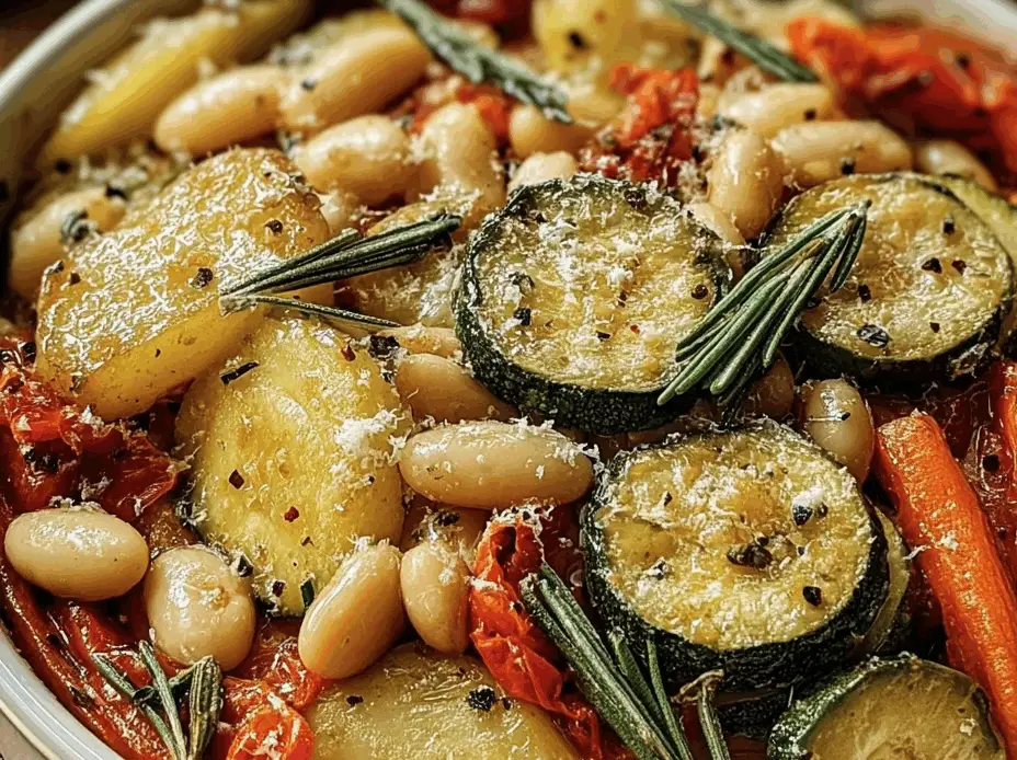 Rustic Roasted Vegetable Bake with Cannellini Beans