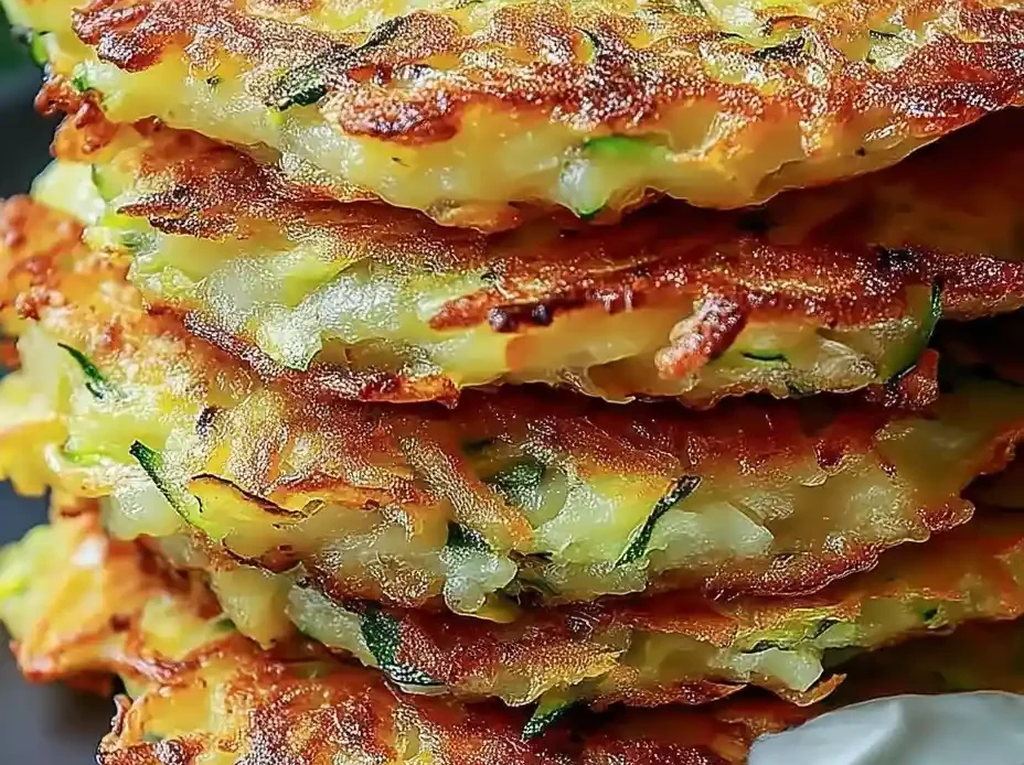 Crispy Zucchini Pancakes Recipe | Easy & Cheesy Fritters
