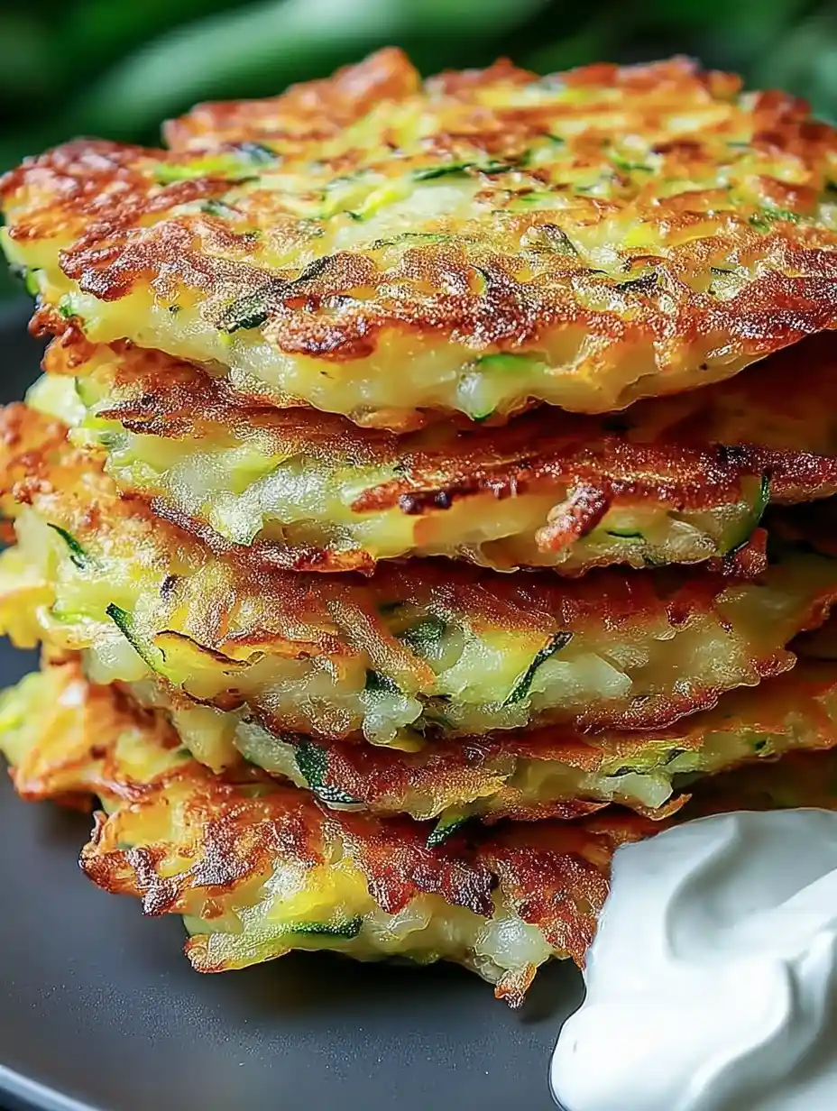 Crispy Zucchini Pancakes Recipe | Easy & Cheesy Fritters