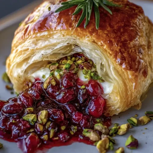 Baked Brie with Cranberry Sauce – Festive Puff Pastry Appetizer