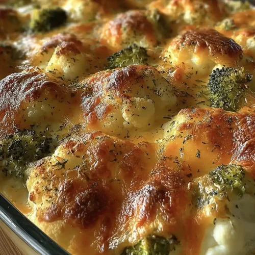 Broccoli Cauliflower Cottage Cheese Bake (Low-Carb)