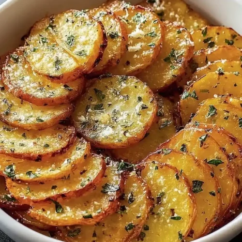 Crispy Garlic Butter Potato Rounds (Easy Oven-Baked Recipe)