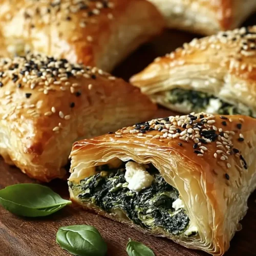 Spinach Cheese Puff Pastry Pockets – Easy & Flaky Snack