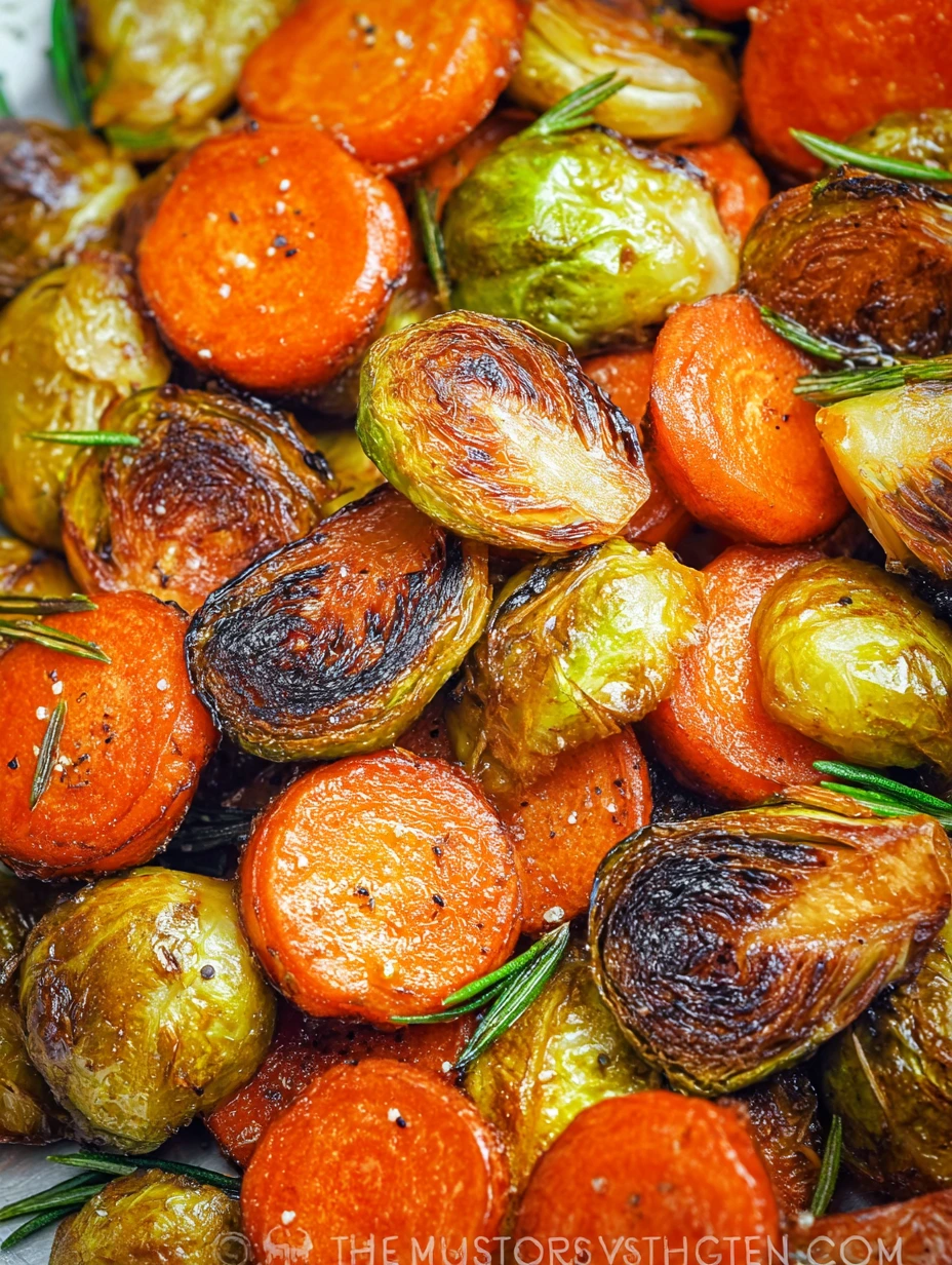 Baked Brussels Sprouts and Carrots (Easy + Crispy!)