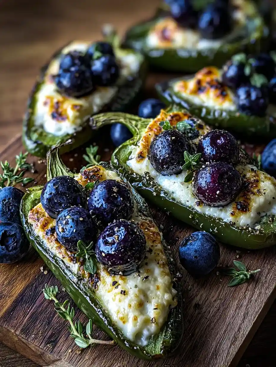 Blueberry Brie Jalapeño Poppers Recipe | Sweet, Spicy & Baked