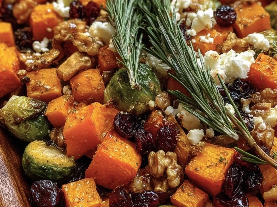 Caramelized Roasted Root Vegetables with Feta & Walnuts