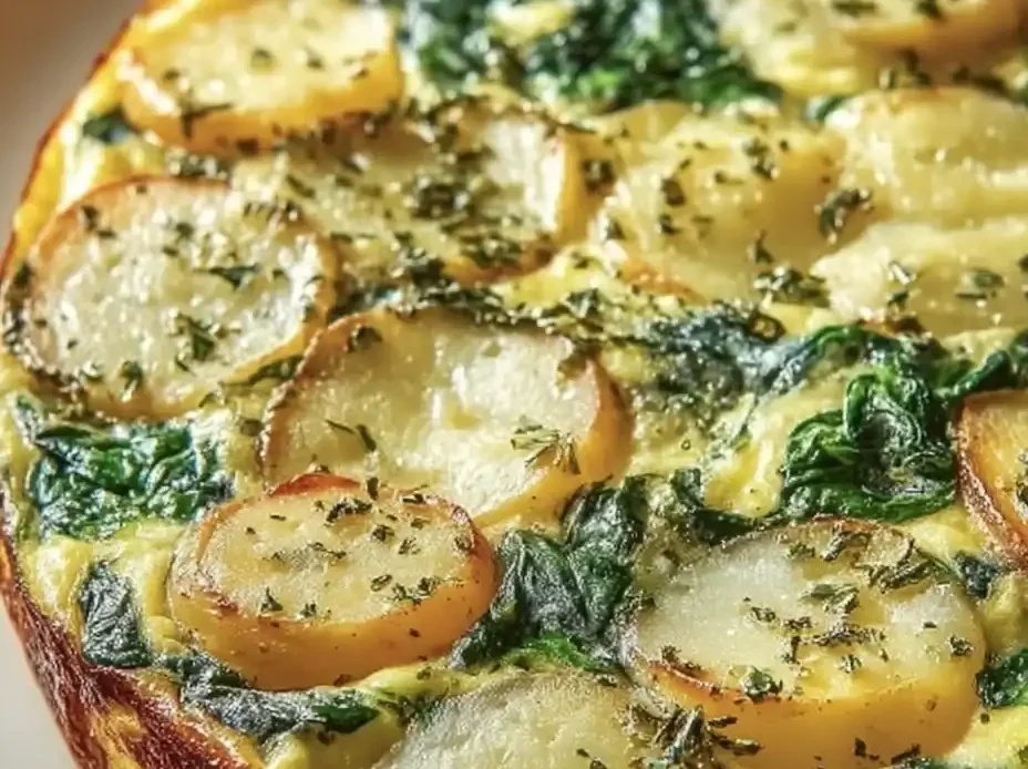 Cheesy Potato Spinach Quiche (No Crust Required!) - Sanji Cuisine
