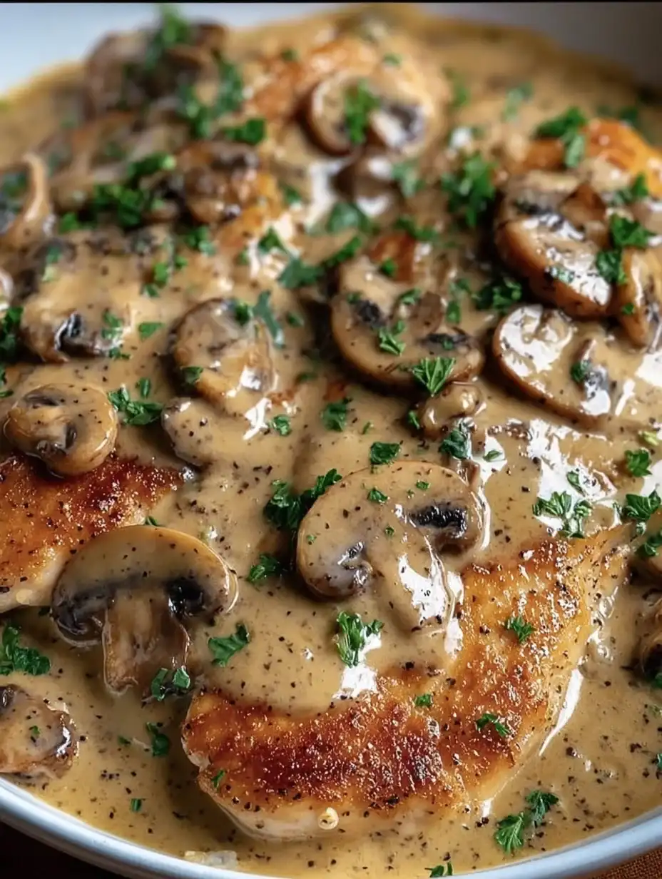 Creamy Garlic Mushroom Chicken | Easy One-Pan Recipe