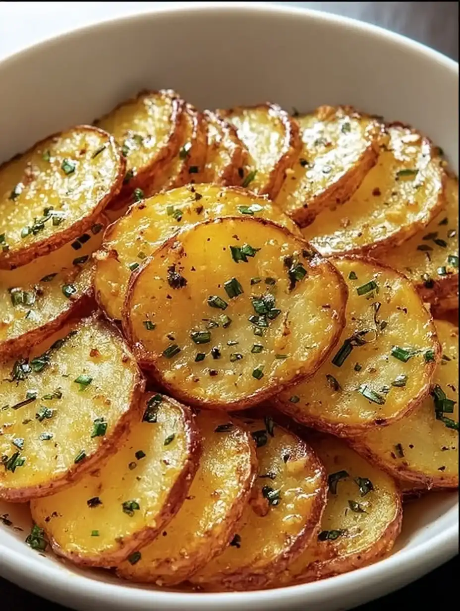 Crispy Garlic Butter Potato Rounds Recipe (Easy & Golden)
