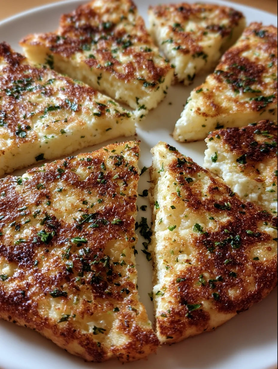 Garlic Herb Cottage Cheese Flatbread (High Protein, Gluten-Free)