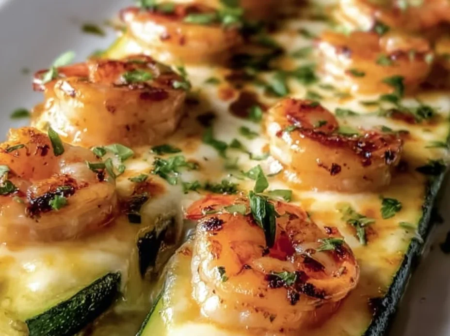 Garlicky Shrimp Zucchini Boats – Low-Carb & Cheesy Dinner
