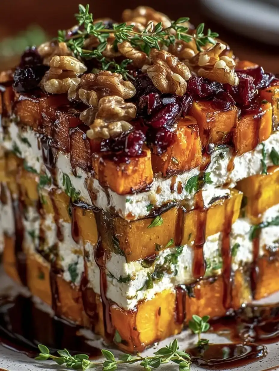Layered Sweet Potato Butternut Squash with Glaze