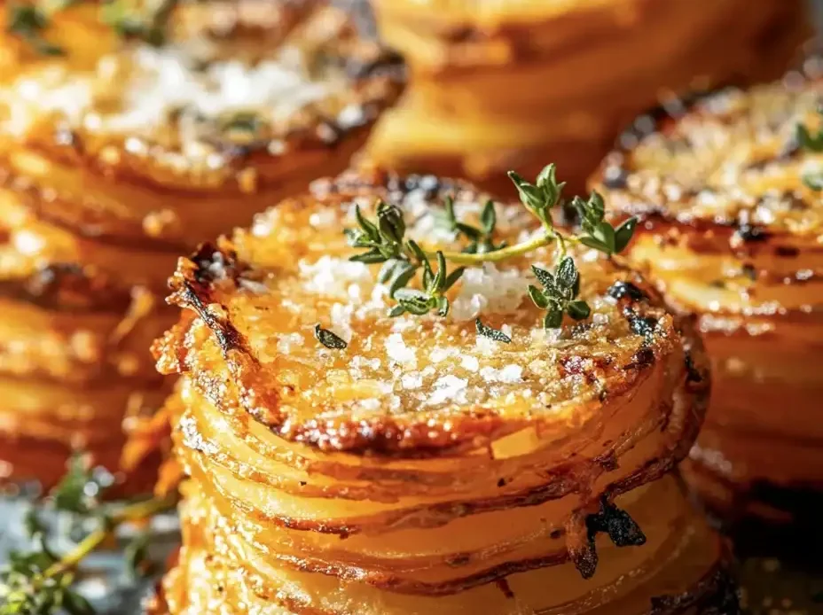 Mini Sweet Potato Parmesan Towers – Crispy & Cheesy Stacks