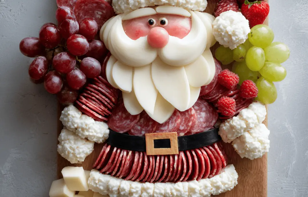 Santa Charcuterie Board for Kids
