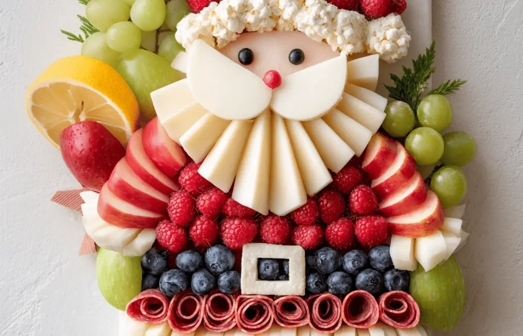 Festive Santa Fruit & Cheese Platter