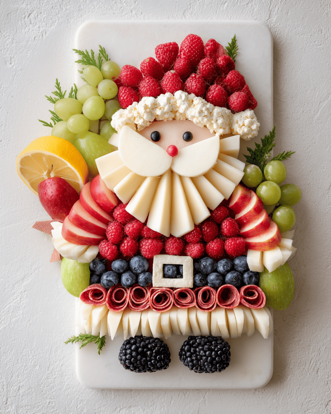 Festive Santa Fruit & Cheese Platter