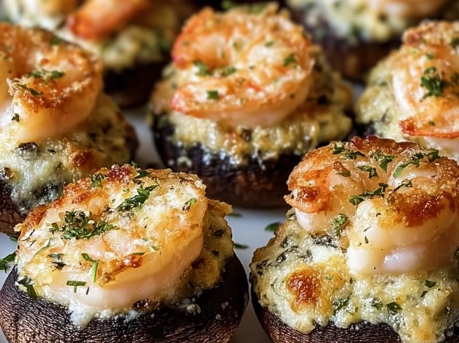 Seafood Stuffed Mushrooms with Crab and Shrimp