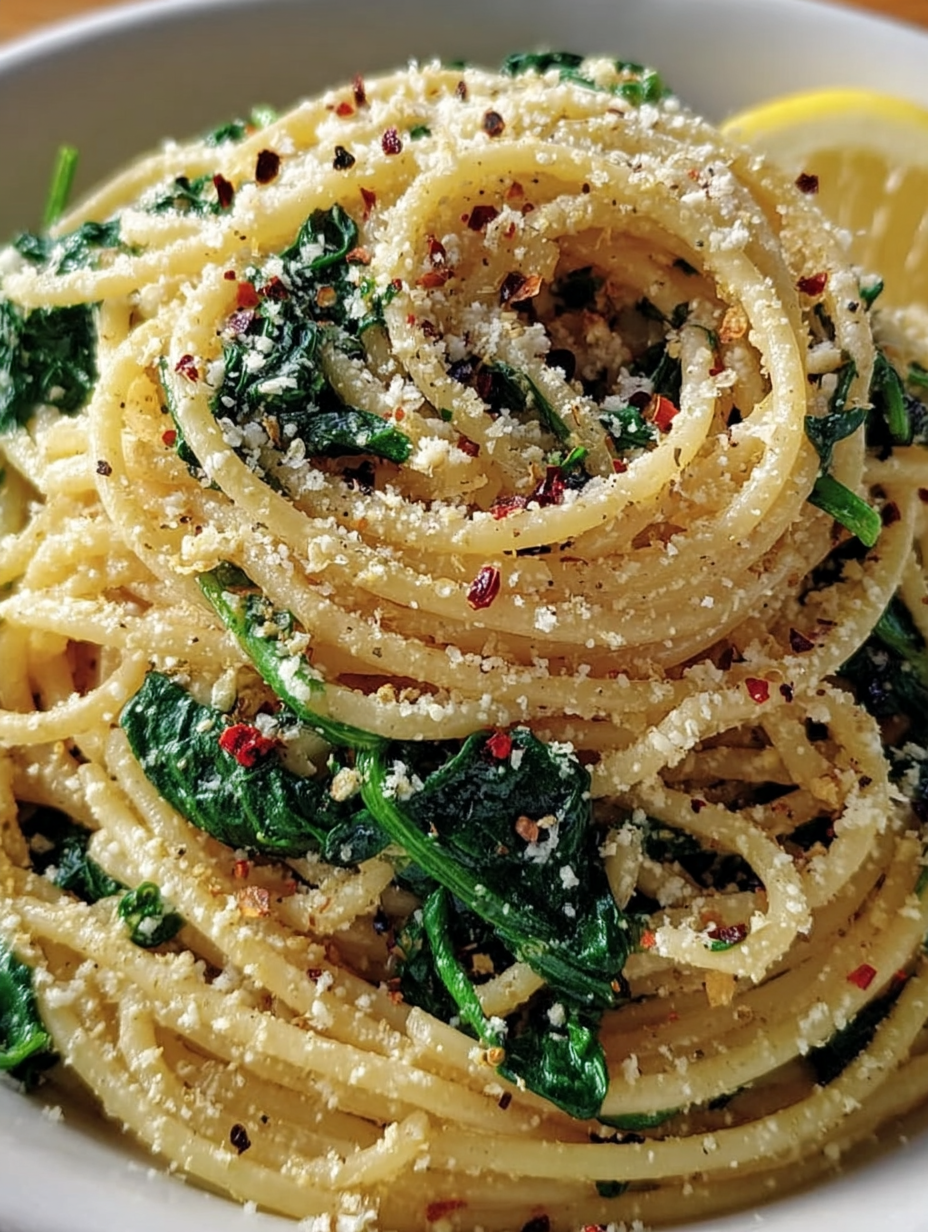 Spaghetti with Garlic and Spinach | Quick & Healthy Recipe