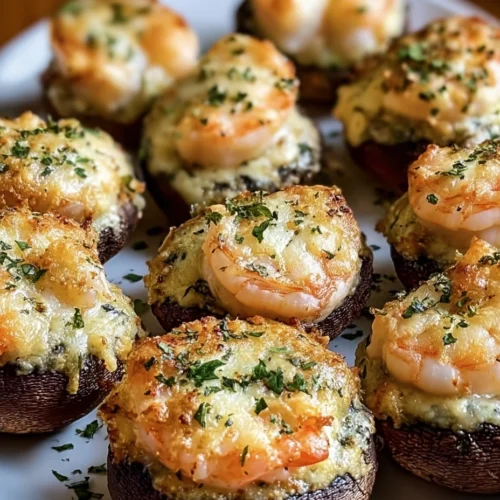Seafood Stuffed Mushrooms with Crab and Shrimp