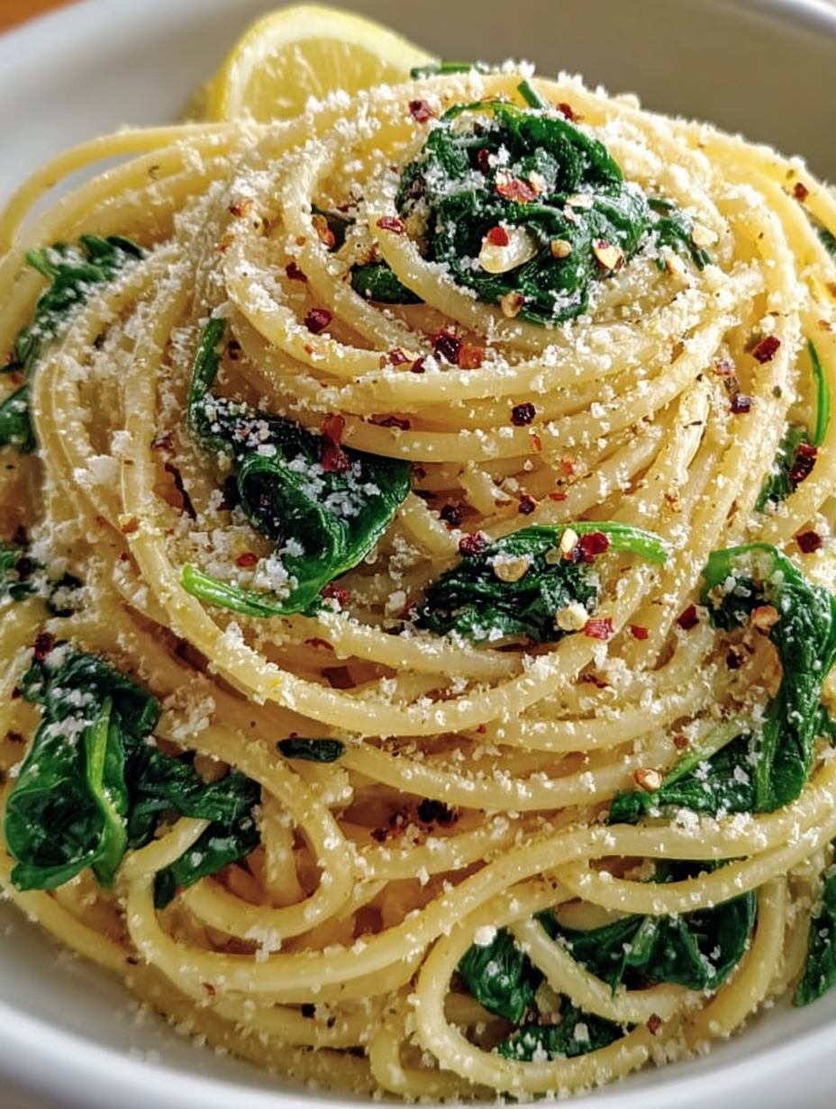 Spaghetti with Garlic and Spinach | Quick & Healthy Recipe