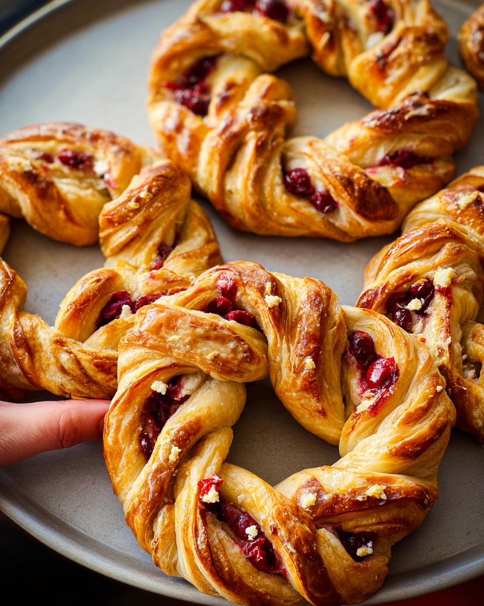 Cranberry-Feta Puff Pastry Wreaths: 7 Joyful Holiday Bites - Sanji Cuisine