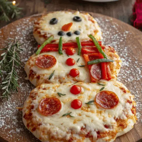 Snowman Pizza for Christmas: Fun & Easy Holiday Recipe - Sanji Cuisine