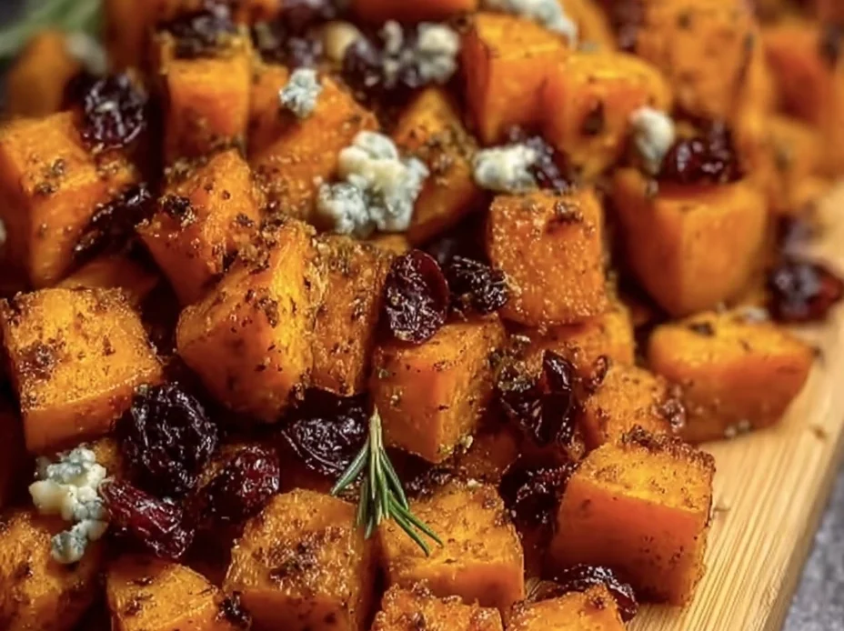 Caramelized Butternut Squash with Gorgonzola & Glaze