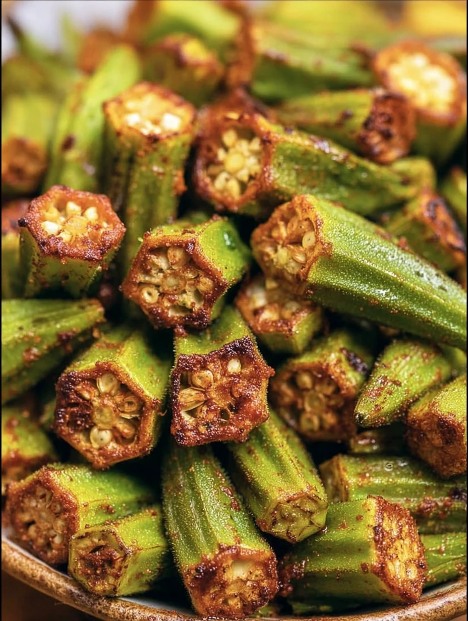 Crispy Garlic Roasted Okra – Easy Oven-Baked Recipe