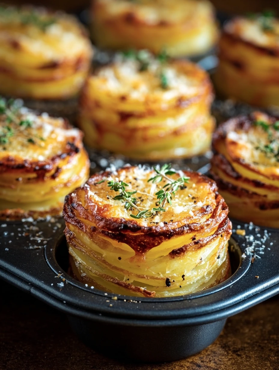 Garlic Herb Potato Stacks – Crispy, Buttery & Easy