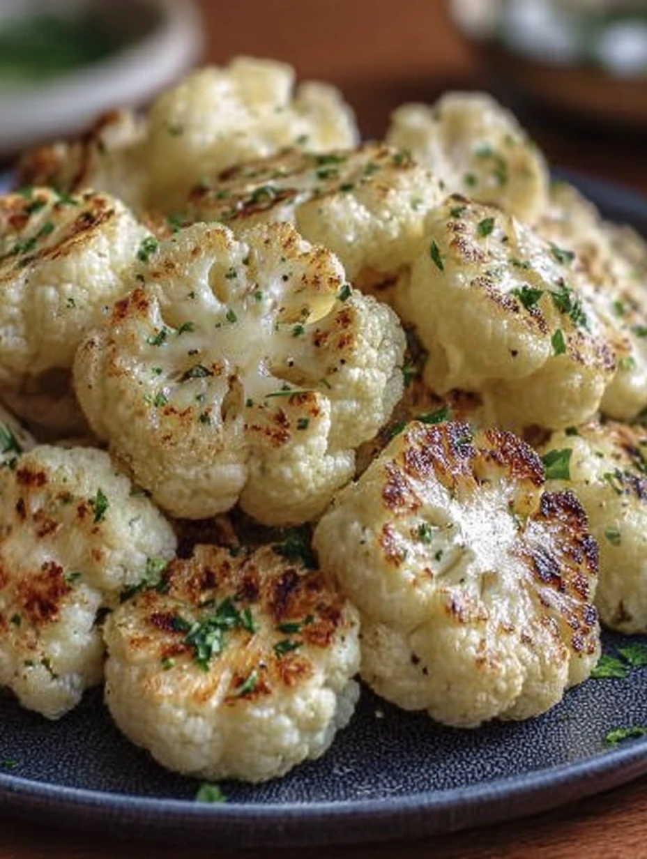 Garlic Lemon Roasted Cauliflower Bites Recipe