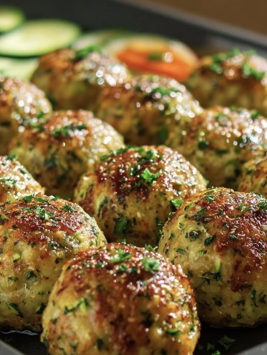 Garlic Lemon Roasted Zucchini Falafel (Baked + Crispy)