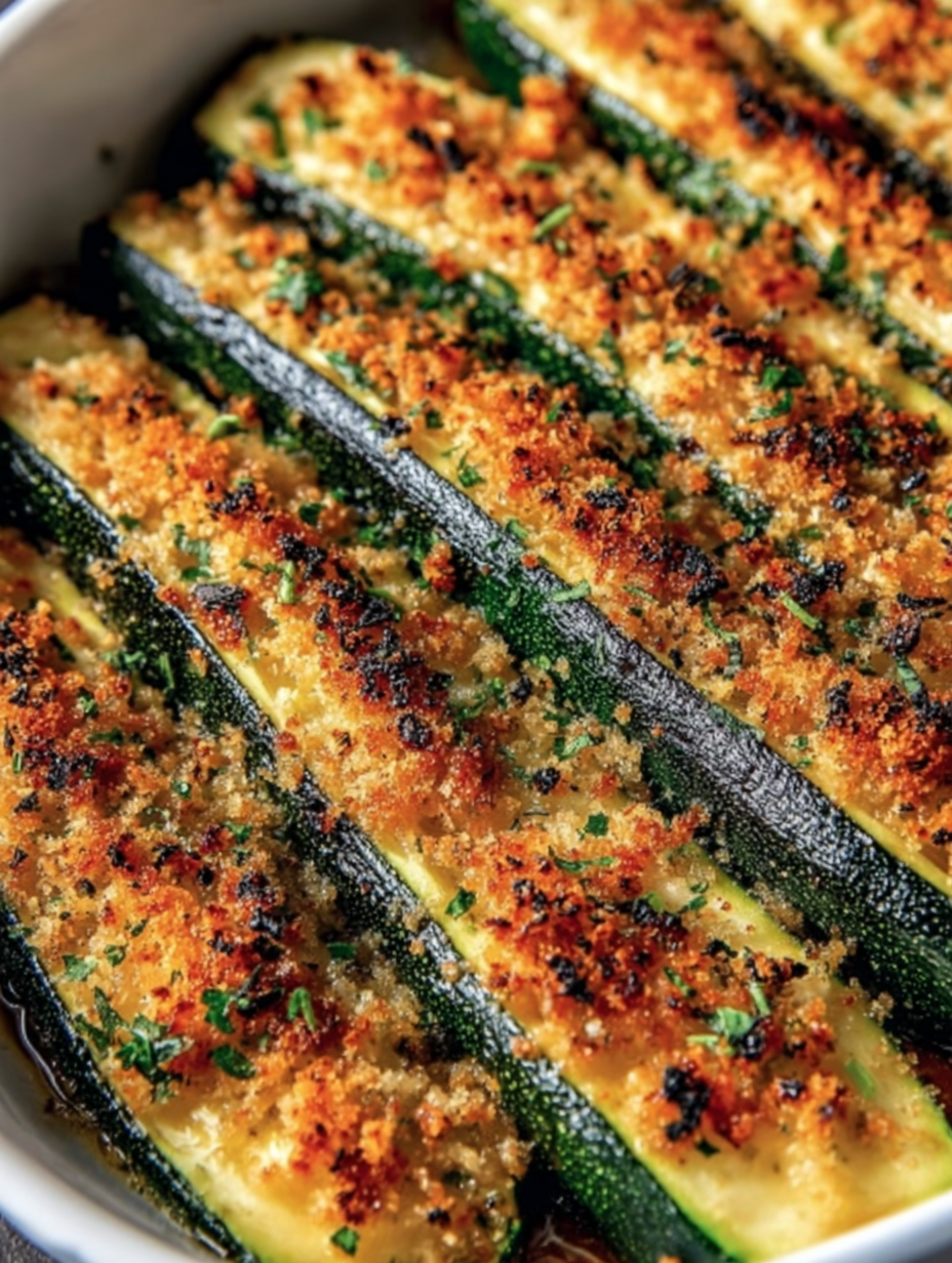 Garlic Parmesan Roasted Zucchini – Easy Cheesy Side Dish