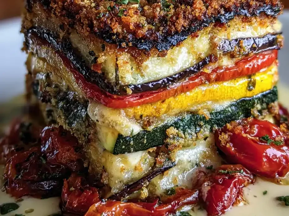 Mediterranean Eggplant Zucchini Bake | Easy Veggie Lasagna