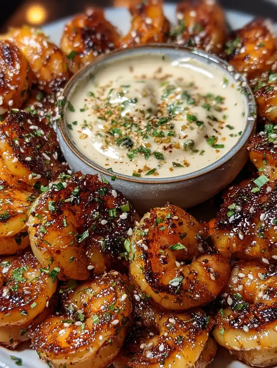 Sweet Soy Glazed Shrimp Bites with Garlic Dip
