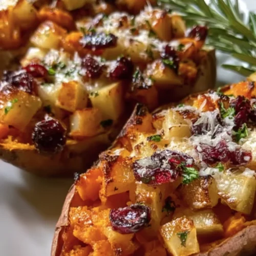 Cranberry Apple Twice-Baked Sweet Potatoes Recipe