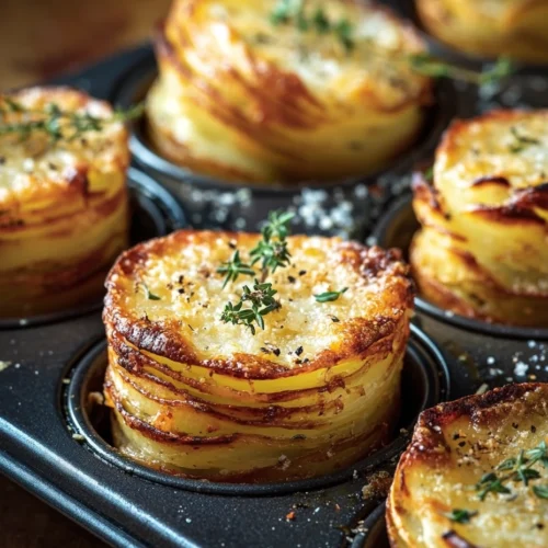 Garlic Herb Potato Stacks – Crispy, Buttery & Easy