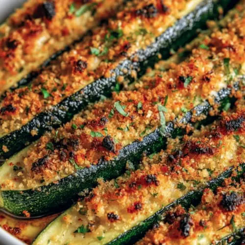 Garlic Parmesan Roasted Zucchini – Easy Cheesy Side Dish