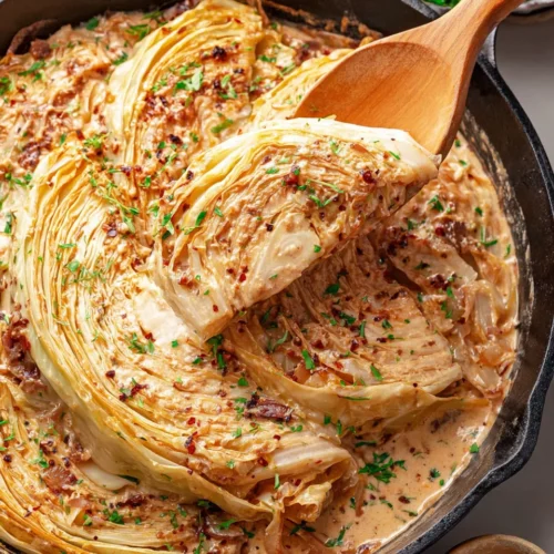 Melting Cabbage with Creamy Tuscan Sauce | Cozy & Easy